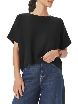 Splendid Christa Short Sleeve Sweater - Black