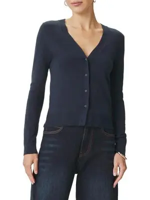 Splendid Christa Cropped Cardigan - Mood Indigo Blue