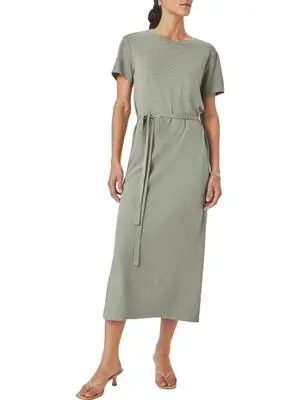Splendid Keegan T-shirt Midi Dress - Eucalyptus Green