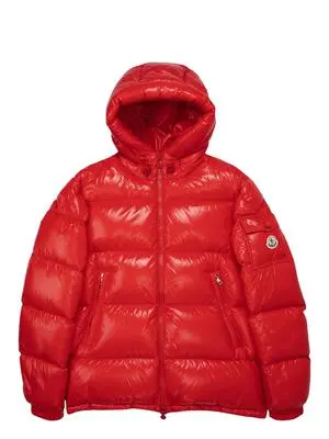 Moncler Ecrins Shiny Puffer Jacket - Red