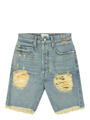 Rhude Distressed Denim Shorts - Blue