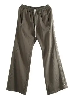 Rick Owens Wide Leg Button Detailed Sweatpants - Brown
