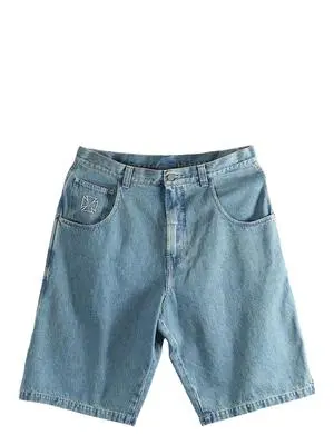 Vetements Biker Denim Shorts - Blue