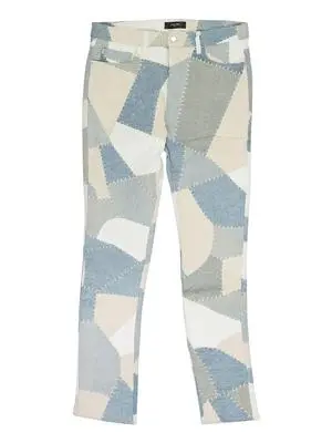 Amiri Patchwork Skinny Jeans - Cream