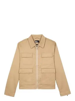 The Kooples Four-pocket Stretch-cotton Jacket - Beige