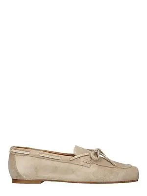 AeydĒ Jasper Suede Moccasin Loafers - Bone