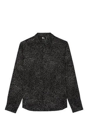 The Kooples Polka-dot Long-sleeved Woven Shirt - Black White