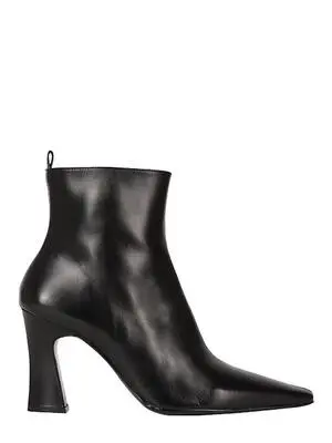 The Kooples Pointed-toe Heeled Leather Ankle Boots - Black