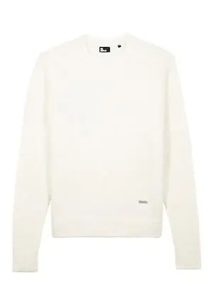 The Kooples Round-neck Wool Jumper - Light Beige