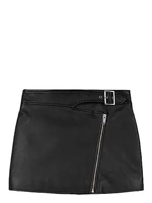 The Kooples Leather Mini Skirt - Black