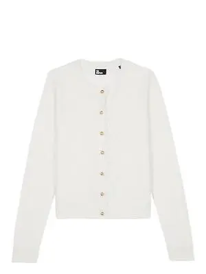 The Kooples Round-neck Button-down Cashmere Cardigan - Light Beige