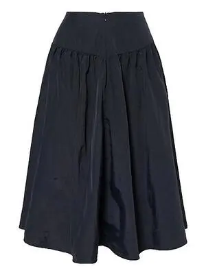 PEACHY DEN Zipped Midi Skirt - Onyx