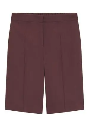 BOSS Relaxed-fit Linen-blend Shorts - Dark Brown