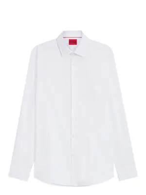 Hugo Slim-fit Shirt In Oxford Cotton - White
