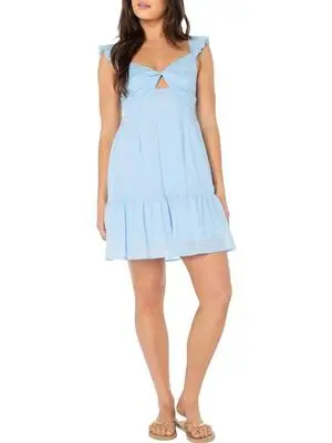 Roxy Cotton Mini Dress - Airy Blue