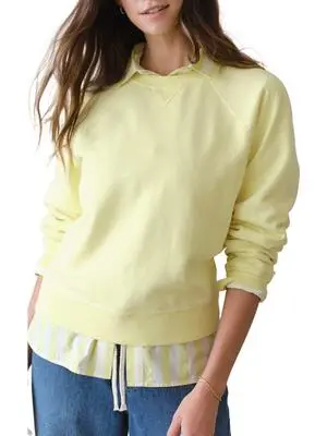 Marine Layer Cloud 9 Fleece Reversible Sweatshirt - Citron