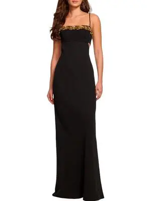Ramy Brook Helen Beaded Gown - Black