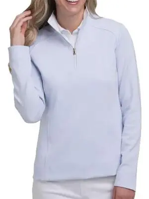 FAIRWAY & GREENE Wells Golf Quarter-zip - Dream/white