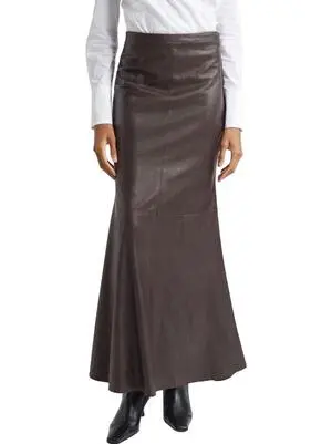 TWP Leather Maxi Skirt - Delicioso