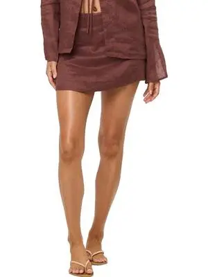 L*Space Venice Cotton Cover-up Skort - Cafe