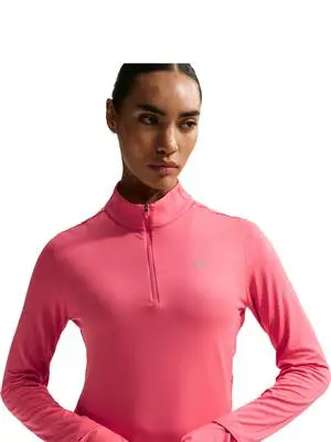 Nike Swift Dri-fit Uv 1/4-zip Running Top - Pink