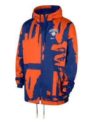 Nike New York Knicks Courtside Nba Club Woven Full-zip Jacket - Blue