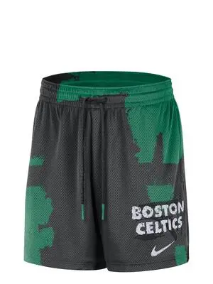 Nike Boston Celtics Courtside Jordan Dri-fit Nba Mesh Practice Shorts - Black