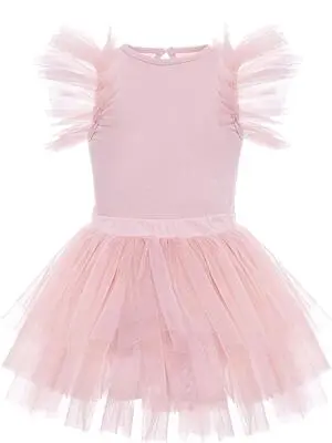 MINI CELEBRITIES Cotton Tulle Dress - Soft Pink