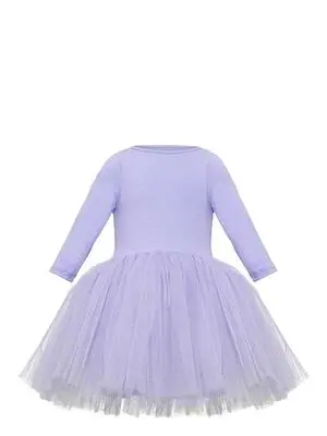 MINI CELEBRITIES Cotton Tulle Dress - Purple Bloom