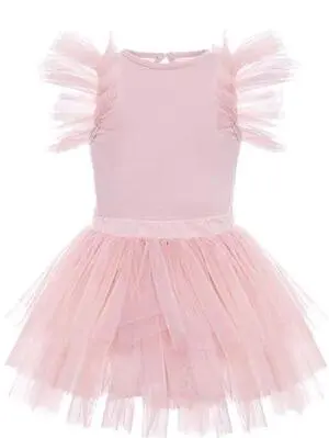 MINI CELEBRITIES Cotton Tulle Dress Soft Pink