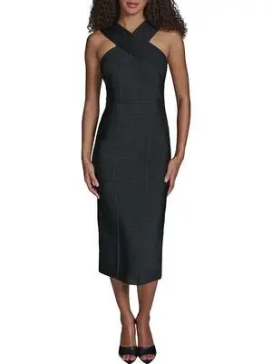 Bcbgmaxazria Bandage Body-con Midi Dress - Black