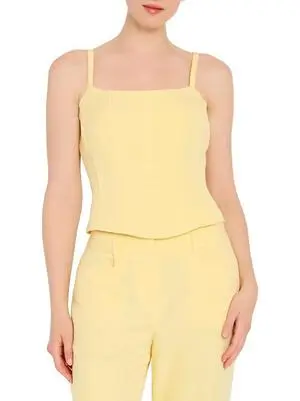 TAHARI ASL Crepe Corset Camisole - Buttercup