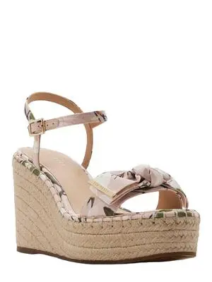 Ted Baker London Floral Espadrille Platform Wedges - Pink/white