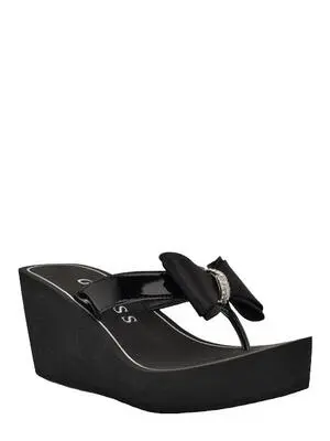Guess Stazie Platform Wedge Sandal - Black
