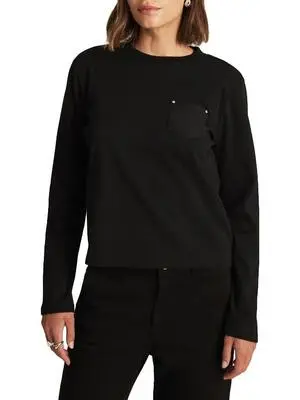 MAVI Long Sleeve Pocket T-shirt - Black