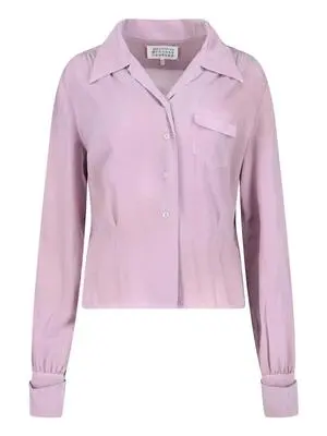 MAISON MARGIELA Silk Four Stitches Shirt - Pink