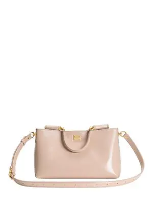 Dolce & Gabbana Vittoria Calfskin Handbag - Beige