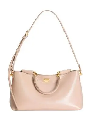 Dolce & Gabbana Vittoria Calfskin Handbag Beige