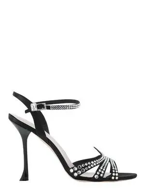 ROGER VIVIER Textile Fiber Sandals - Black