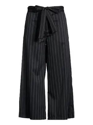LE STREGHE Striped Flared Pants - Black