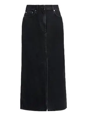 LOULOU STUDIO Organic Cotton Denim Flared Skirt - Black