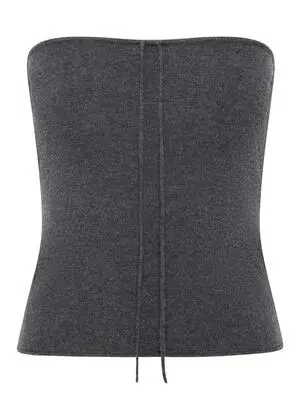 ST. AGNI Wool Strapless Top Grey