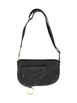 FWRD RENEW Dior Vintage Double Baudrier Saddle Bag - Black