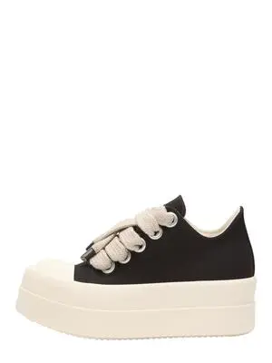 Rick Owens Bumper Jumbo Lace Low Sneakers - Black/milk