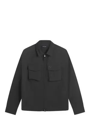 Fred Perry Ripstop Pocket Overshirt - Black