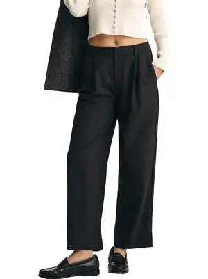 MAVI Pleated Wide Leg Trousers - Antrasit Melange
