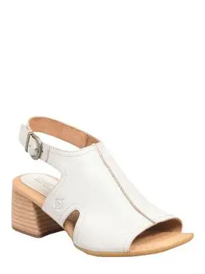 BØRN Swinton Ankle Strap Sandal - White Leather