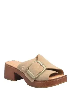 BØRN Bangle Platform Slide Sandal Taupe Suede
