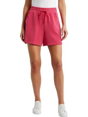 CITY BLUES Drawstring Lounge Shorts - Bright Rose