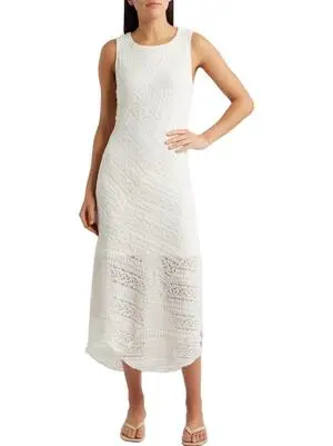 CITY BLUES Lace Sleeveless Maxi Dress - Gardenia